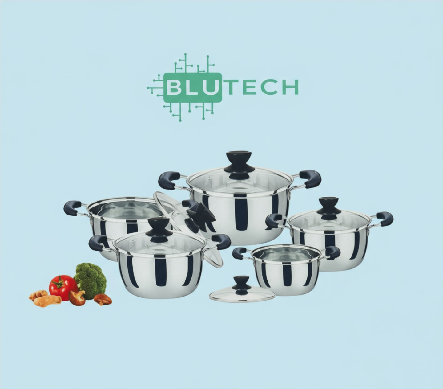 10pcs Stainless Steel Cooking Pots – China Discounters